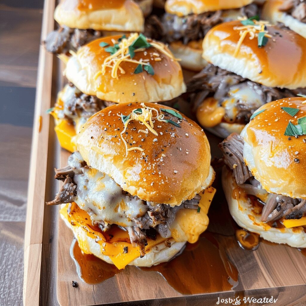 Savory Roast Beef & Cheddar Sliders Recipe: Party-Perfect Bites ...